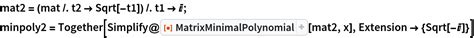 Matrixminimalpolynomial Wolfram Function Repository