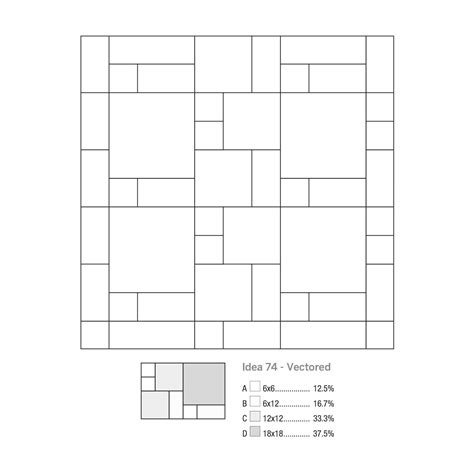 Tile Pattern Diagram Different Sizes And Colors