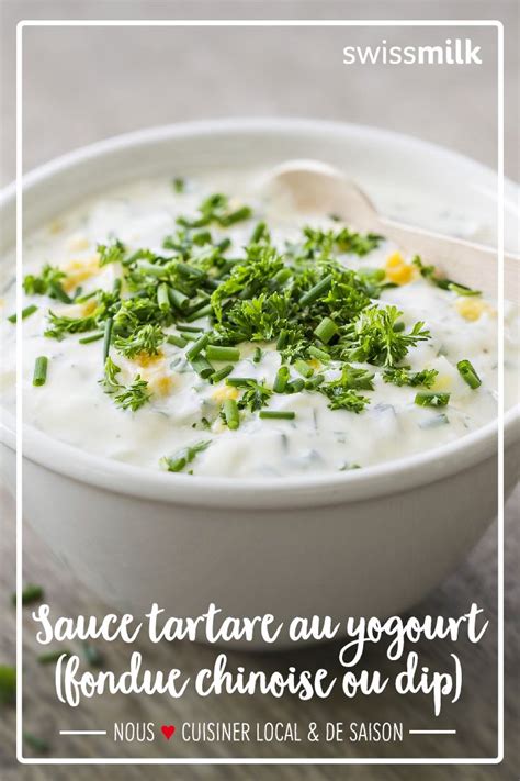 Sauce Tartare Au Yogourt Recette Swissmilk Recette Sauce Tartare Tartare Fondue Chinoise