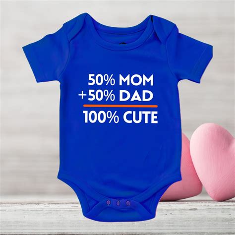 Cute Like Mom And Dad Royal Blue Onesie T Bhai