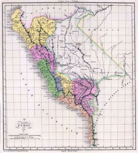 1825 Map Of Peru Old Maps Map Peru