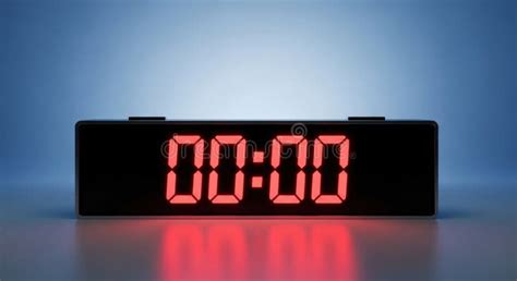 Digital Clock Displaying Midnight Stock Illustration Illustration Of
