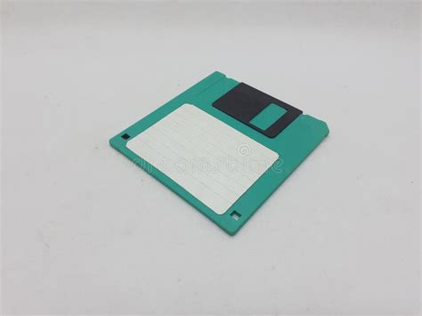 vintage photo realistic small electronic magnetic floppy disk for old