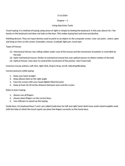 9th Chapter 2 Data Entry Tools Part B Pdf