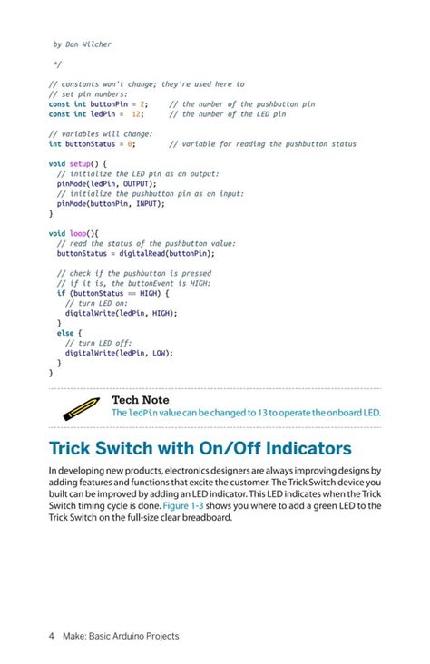 Arduino Ch 1 The Trick Switch Pdf Home Appliances Home And Garden
