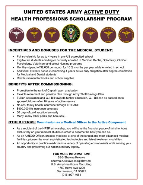 Us Army Health Professions Scholarship Program At Hpa Drop Ins Hpa