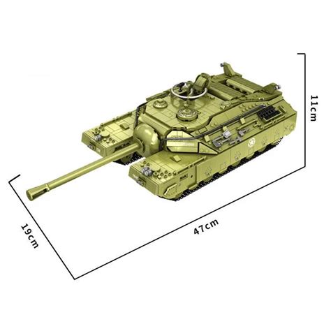 Military Ww2 Moc Usa Army T28 Heavy Battle Tank Bricks Toy Military