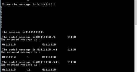 Bit Stuffing Program