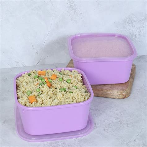 Square Container 1500 Ml Set Of 2 Gluman