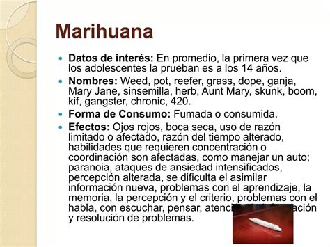Tipos De Drogas Y Sus Efectos Pptx Illegal Drugs Tobacco