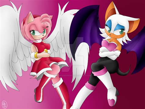 Amy Rose And Rouge The Bat By MonicaShadowXD On DeviantArt
