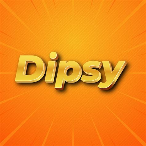 Premium Photo Dipsy Text Effect Gold  Attractive Background Card