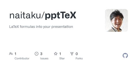 Github Naitaku Ppttex Latex Formulas Into Your Presentation
