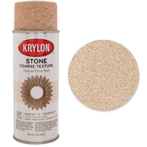 Krylon Travertine Tan Coarse Stone Texture Finish Spray Paint