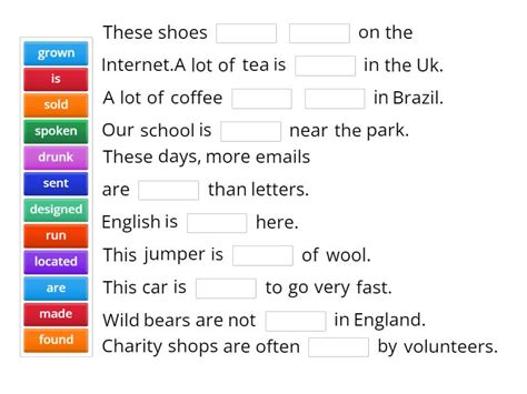 Present Simple Passive Voice Completa La Oración