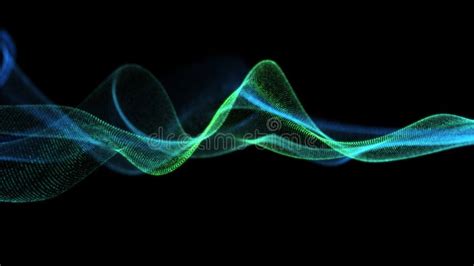 Abstract Flowing Smooth Fractal Waves Background Digital Network Stock Illustration