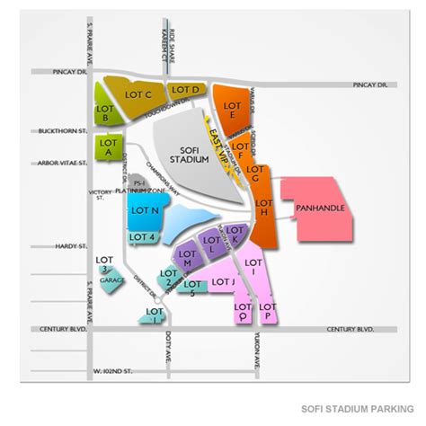 Sofi Stadium Parking Map Sofi Stadium Parking Pricing Map Layygg