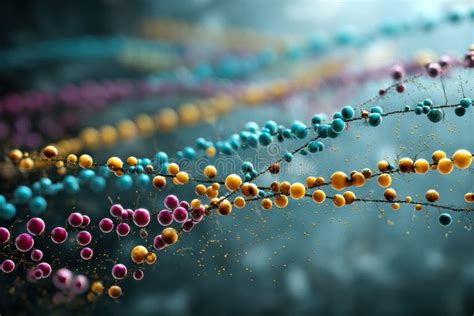 Dna Strand Displays Mutation Effects Surrounded By Vibrant Bacterial Colonies In A