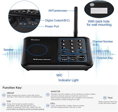 Wuloo Wl666 Wireless Intercom System User Manual