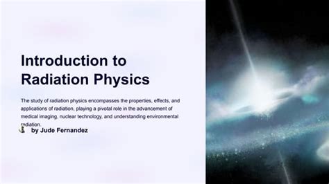 Introduction To Radiation Physics 1pptx