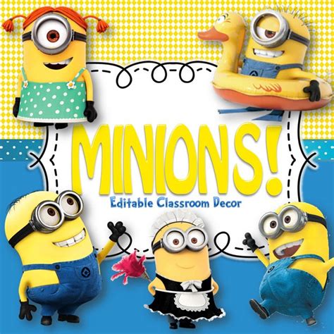 Minion Classroom Decorations Mega Bundle Editable Etsy