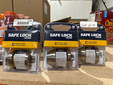 Weiser Safe Lock Single Cylinder Deadbolt Lot Of 3
