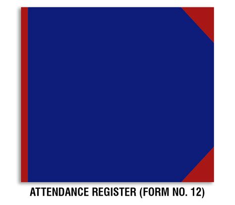 Attendance Register Form No 12 Size A3 Cocostationery