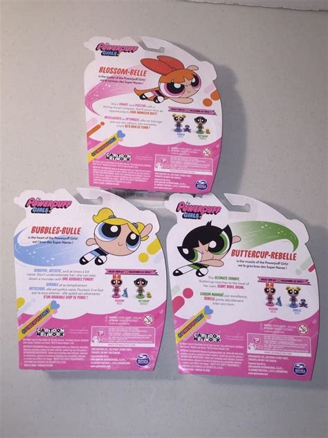 Set Of The Powerpuff Girls Bubbles Blossom Buttercup 2 Action Figures