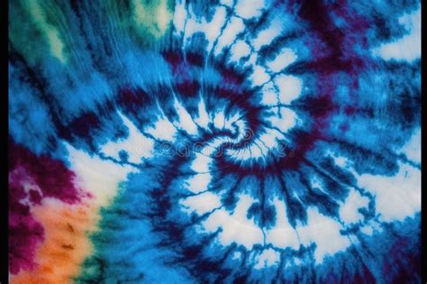 Abstract Swirl Design Tie Dye Generative Illustration Stock