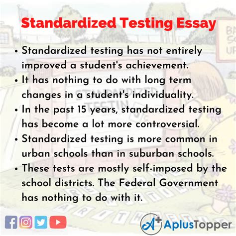 Standardized Testing Essay Essay On Standardized Testing For Students