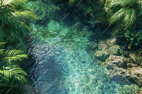 Premium Photo Crystalclear River Winding Through A Lush Tropical