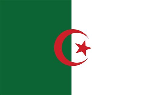 Algeria Flag Official Colors And Proportion Correctly National Algeria