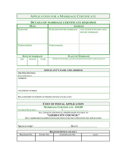 Philippines Marriage Certificate