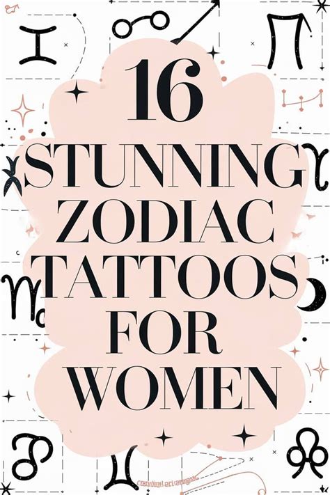 Star Crossed Ink 16 Must See Zodiac Tattoo Designs For The Celestial Woman Astrology Sign