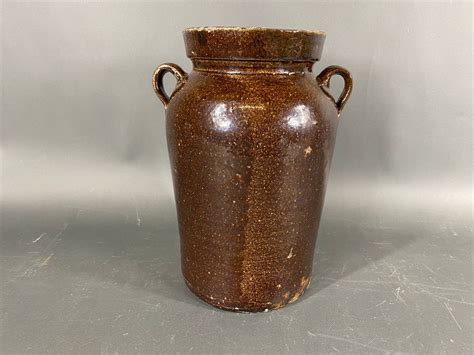 Lanier County Pottery 2 Handled Churnstorage Jar From The Timmerman