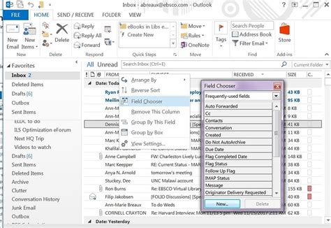 column selector ui element functionality