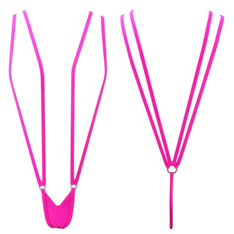 Buy Sherrylo Women Topless Slingshot Thong Thong Bikini Set Extreme