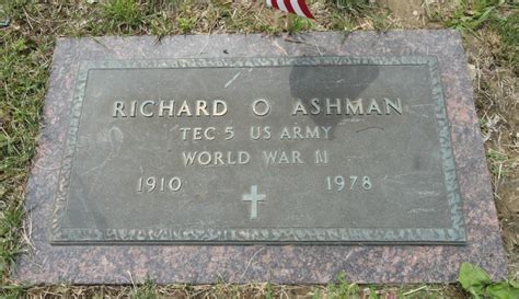 Richard Owen Ashman 1910 1978 Find A Grave Memorial
