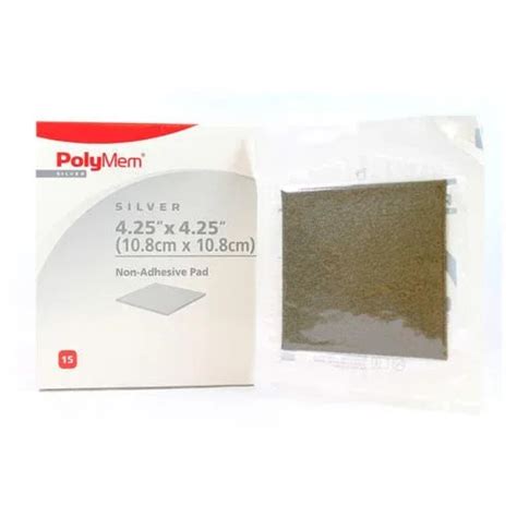 Polymem Silver Non Adhesive Dressing 108cm X 108cm X 15 Easymeds