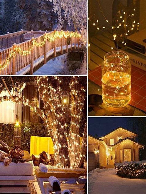 Battery Powered Led Copper Wire String Lights Waterproof Copper Line