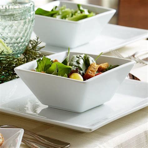 Acopa 18 Oz Square Bright White Porcelain Bowl