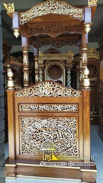 Mimbar Masjid Agung Mewah Ukiran Jati Jepara Royal Furniture Masjid