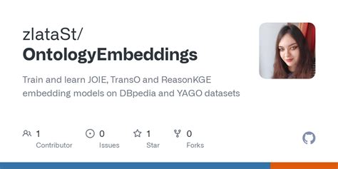 Github Zlatastontologyembeddings Train And Learn Joie Transo And