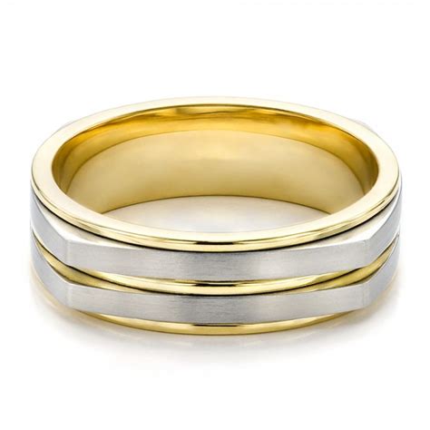 Mens Two Tone Wedding Rings