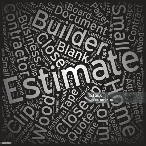 Estimate Word Cloud Art Background Stock Illustration Download Image