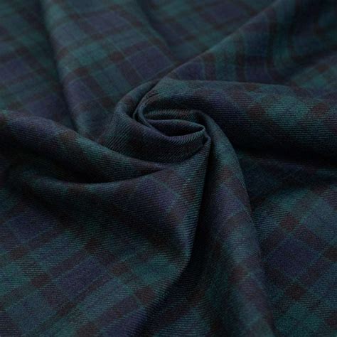Black Watch Tartan Fabric By The Meter Eva Re Source