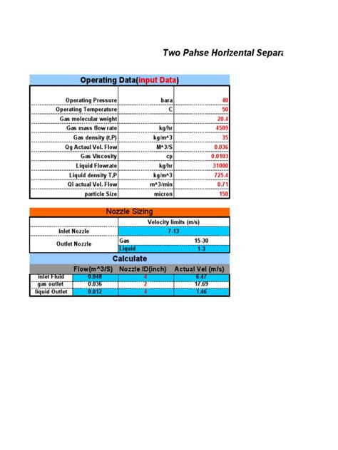 Sizing Of Separator Pdf