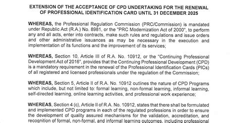 Deped Memos Orders And Results Extension Of Cpd Undertaking Until