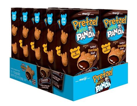 Meiji Hello Panda Chocolate Filled Pretzel Cookies 1 7oz 10ct Empire Snack Distributors