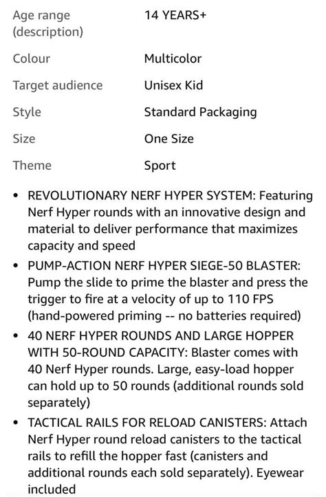 Nerf Hyper Siege 50 Pump Action Blaster Gun Hobbies And Toys Toys